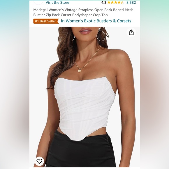 Amazon | Tops | Viral Amazon Corset Top | Poshmark